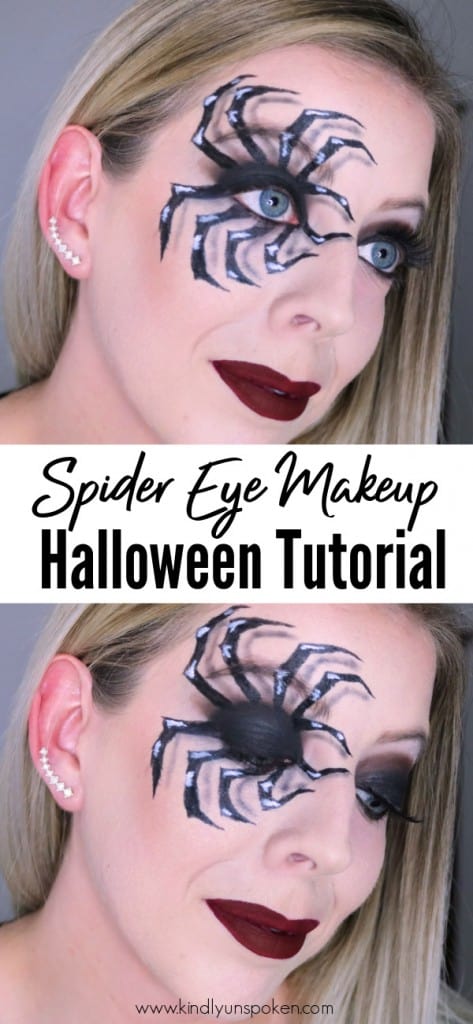 Spooky Spider Makeup Halloween Look - Kindly Unspoken