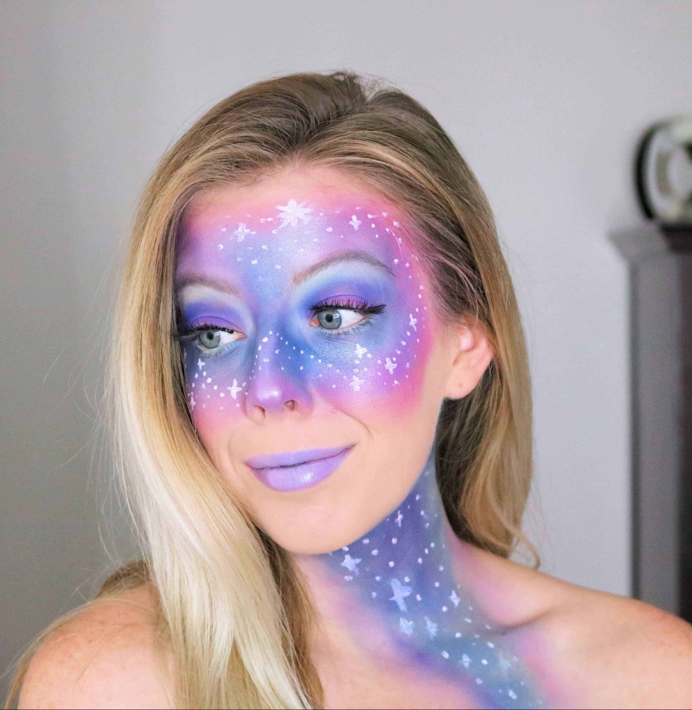 Easy Galaxy Makeup Tutorial for Halloween - Kindly Unspoken