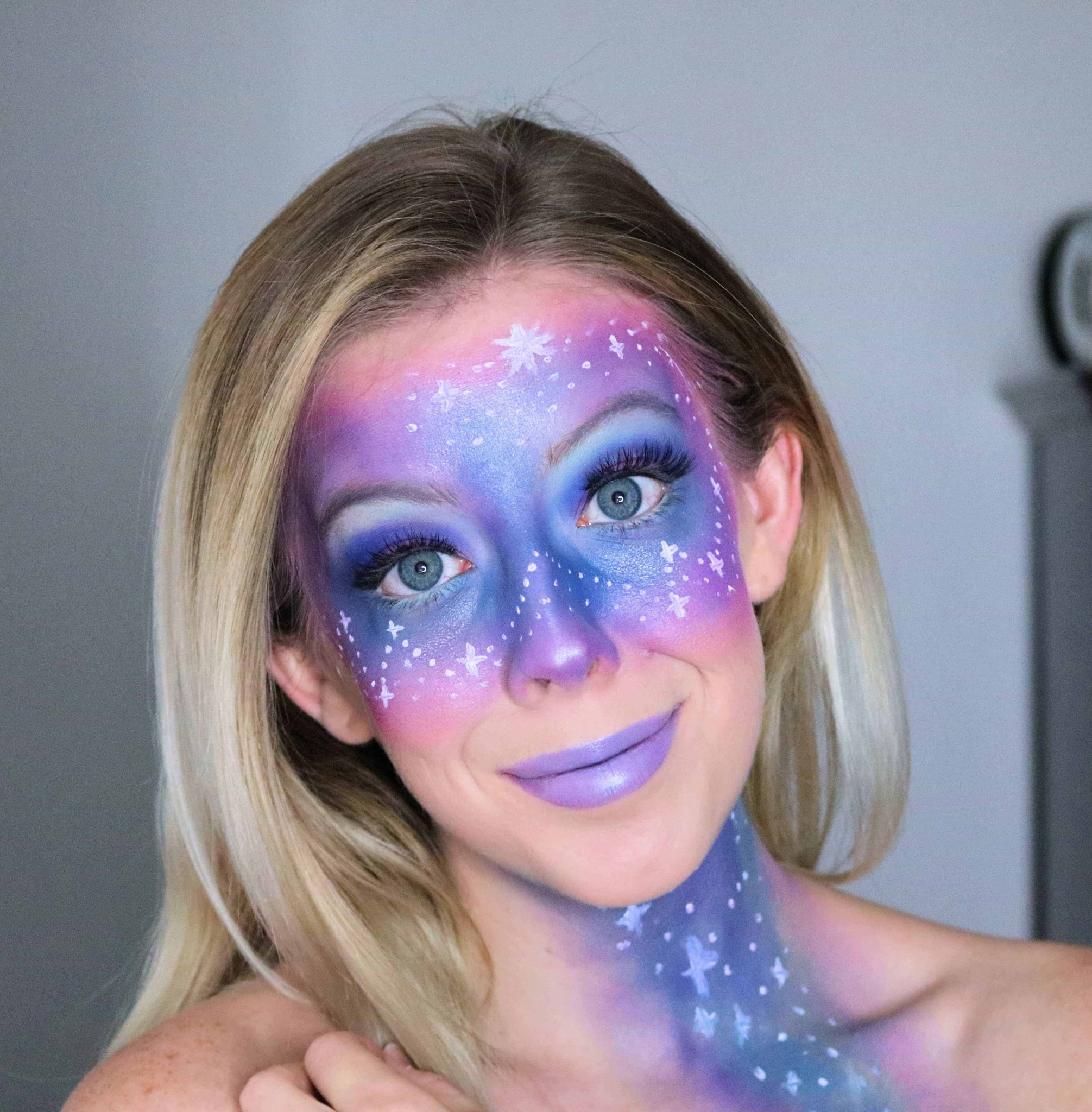 Easy Galaxy Makeup Tutorial for Halloween - Kindly Unspoken