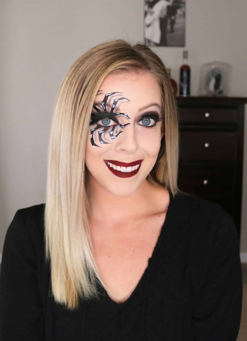 Spooky Spider Makeup Halloween Look - Kindly Unspoken