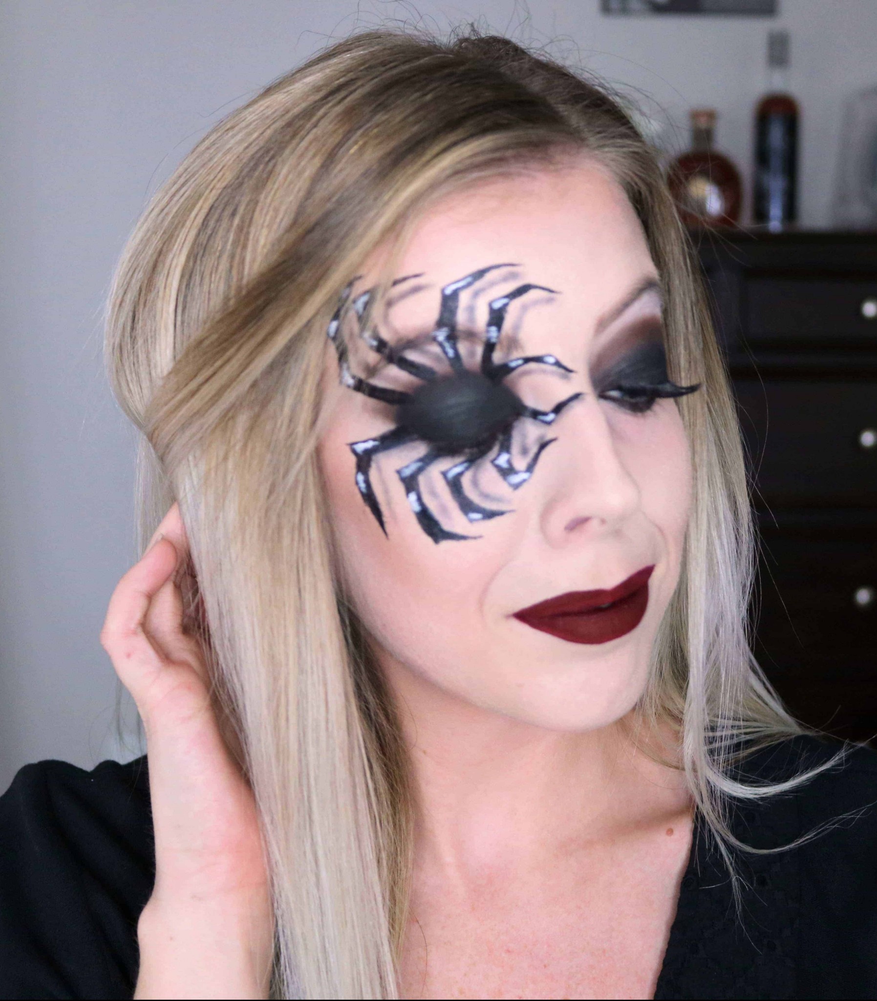 Spooky Spider Makeup Halloween Look - Kindly Unspoken