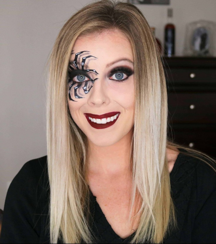 Spooky Spider Makeup Halloween Look - Kindly Unspoken