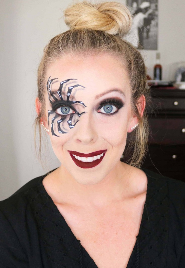 Spooky Spider Makeup Halloween Look - Kindly Unspoken