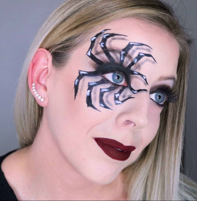 Spooky Spider Makeup Halloween Look - Kindly Unspoken