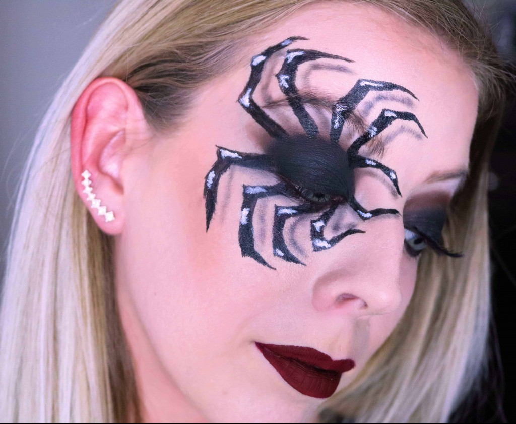 Spooky Spider Makeup Halloween Look - Kindly Unspoken
