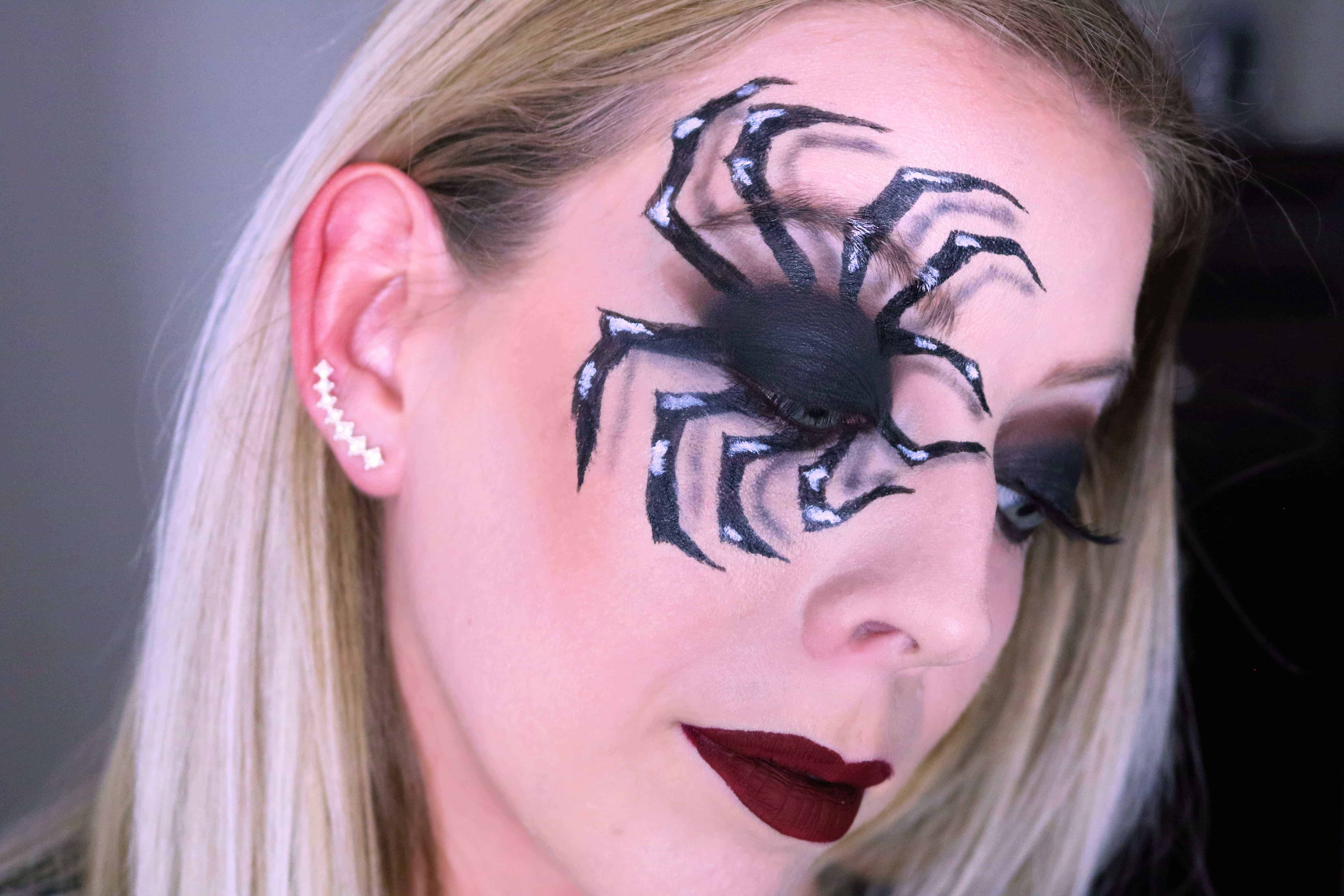 Spooky Spider Makeup Halloween Look - Kindly Unspoken