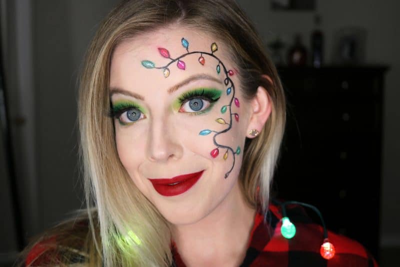 Festive String Lights Christmas Party Makeup - Kindly Unspoken