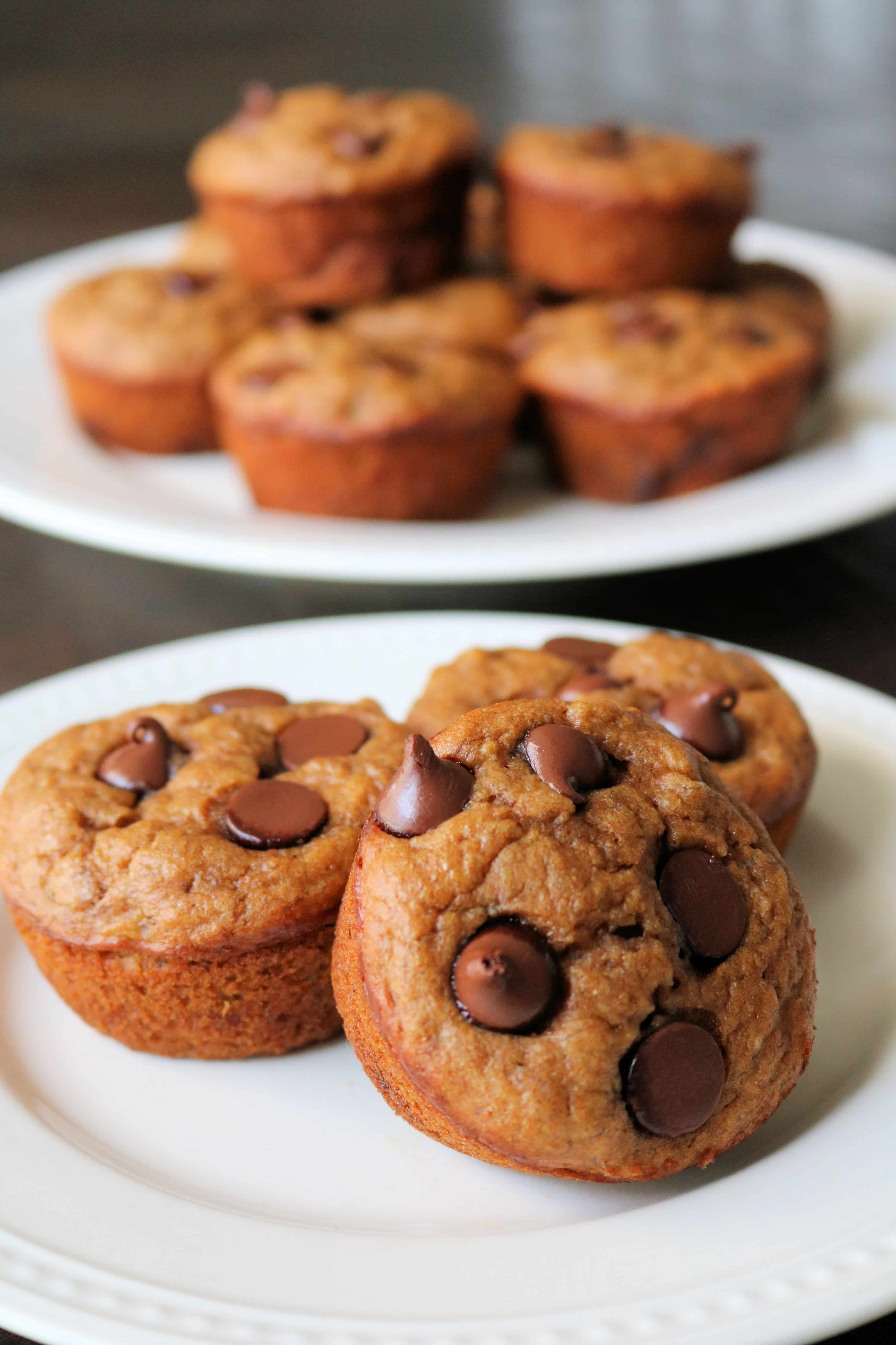 Healthy Banana Chocolate Chip Muffins Low Calorie Kindly Unspoken