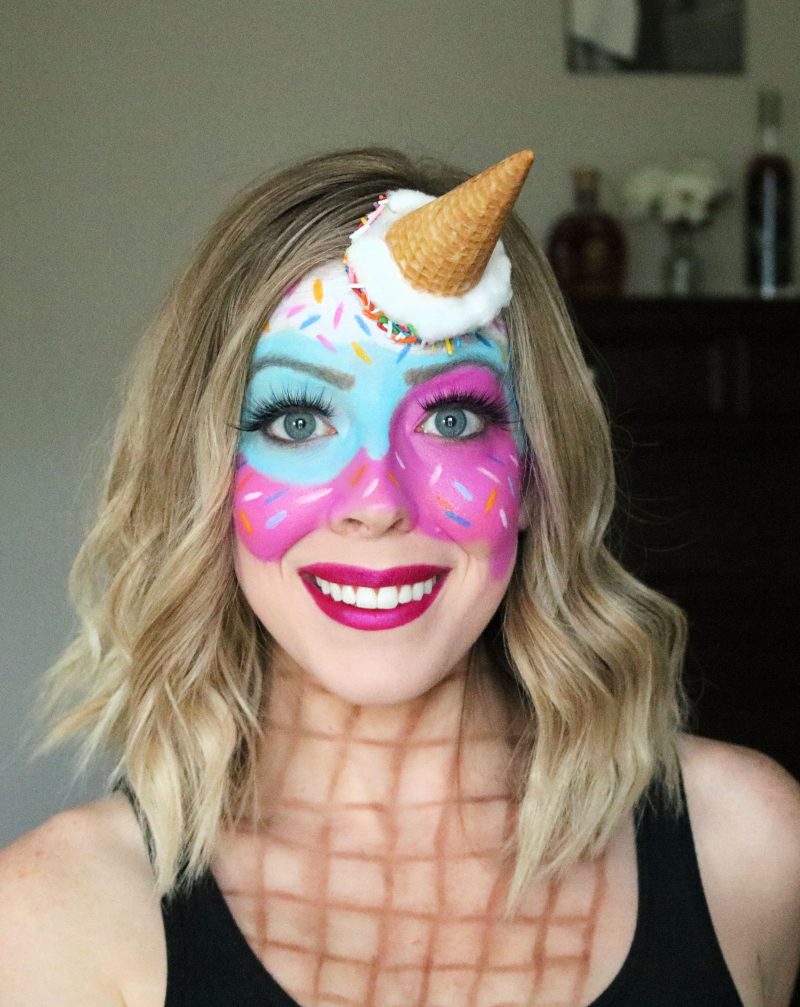 Melting Ice Cream Makeup Halloween Tutorial - Kindly Unspoken