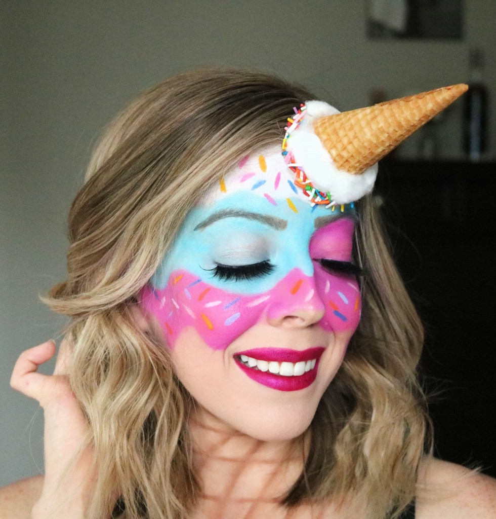 Melting Ice Cream Makeup Halloween Tutorial - Kindly Unspoken