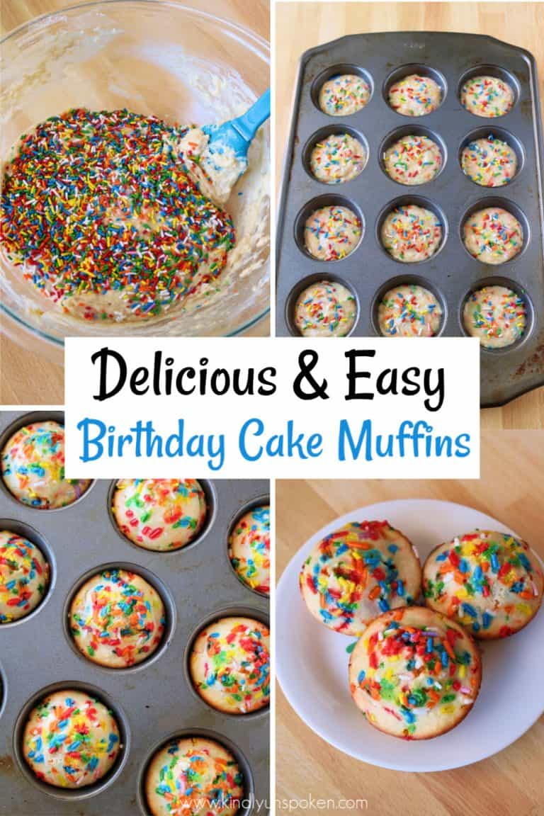 Delicious Sprinkle Birthday Cake Muffins (So Easy!) - Kindly Unspoken