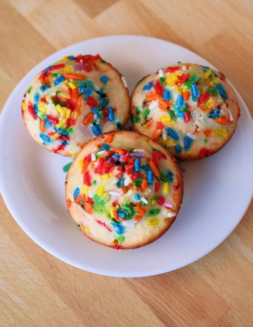 Delicious Sprinkle Birthday Cake Muffins (So Easy!) - Kindly Unspoken