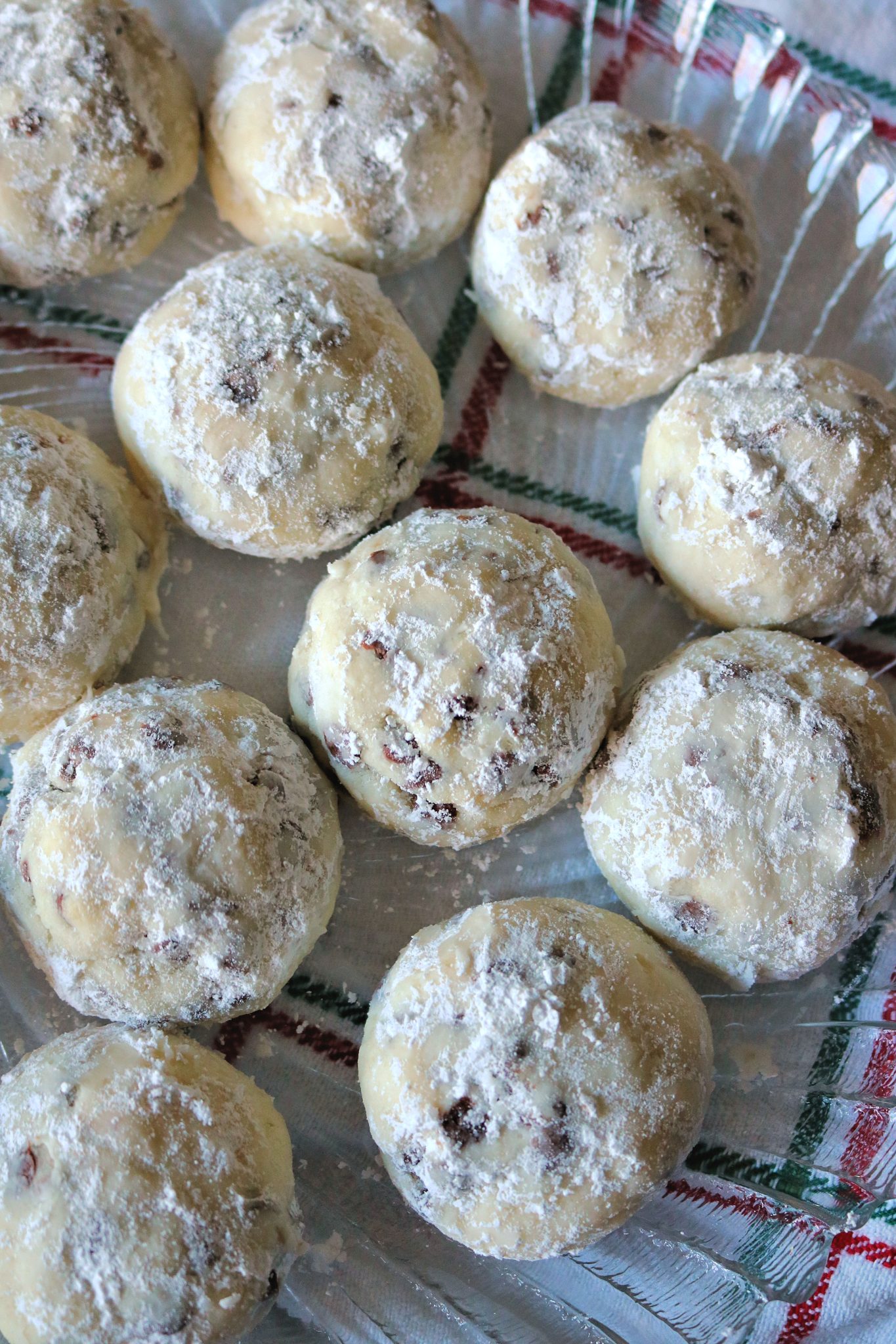 Easy Chocolate Chip Snowball Cookies No Nuts - Kindly Unspoken