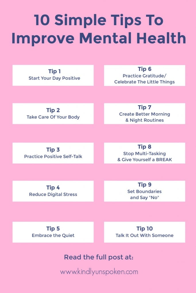 10 Simple Yet Powerful Habits to Improve Mental Health - Kindly Unspoken