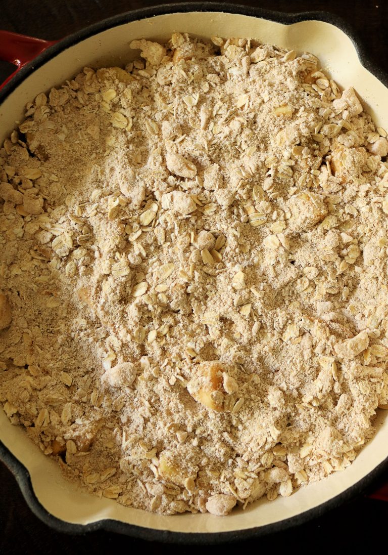 Easy Dutch Oven Apple Crisp Recipe + Video - Kindly Unspoken