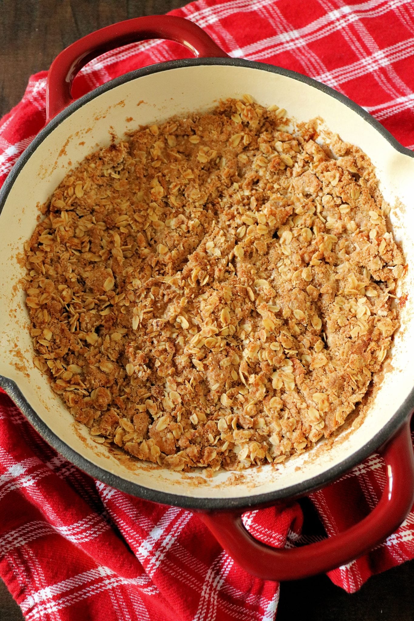 Easy Dutch Oven Apple Crisp Recipe + Video - Kindly Unspoken