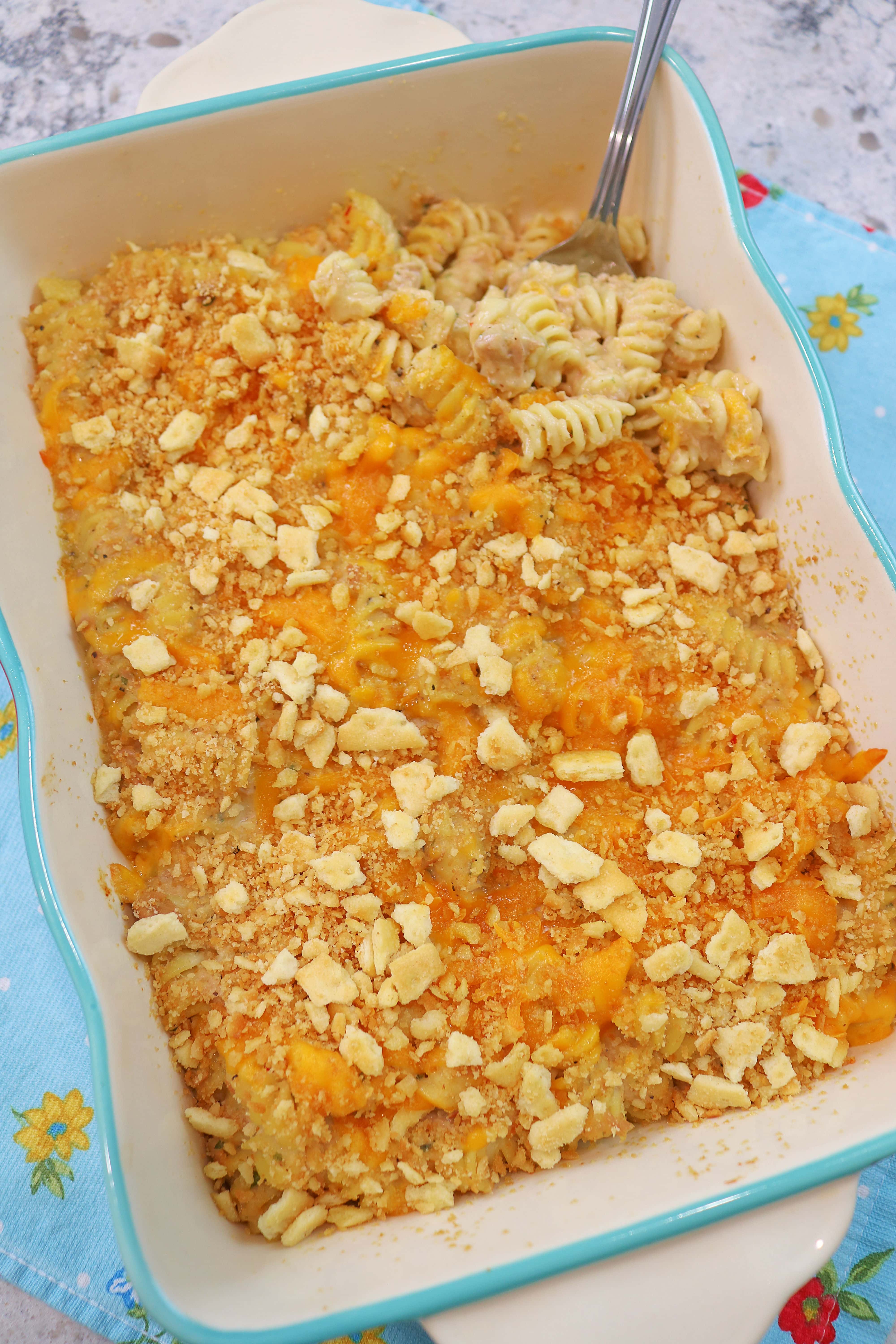 Easy Cheesy Tuna Noodle Casserole - Kindly Unspoken