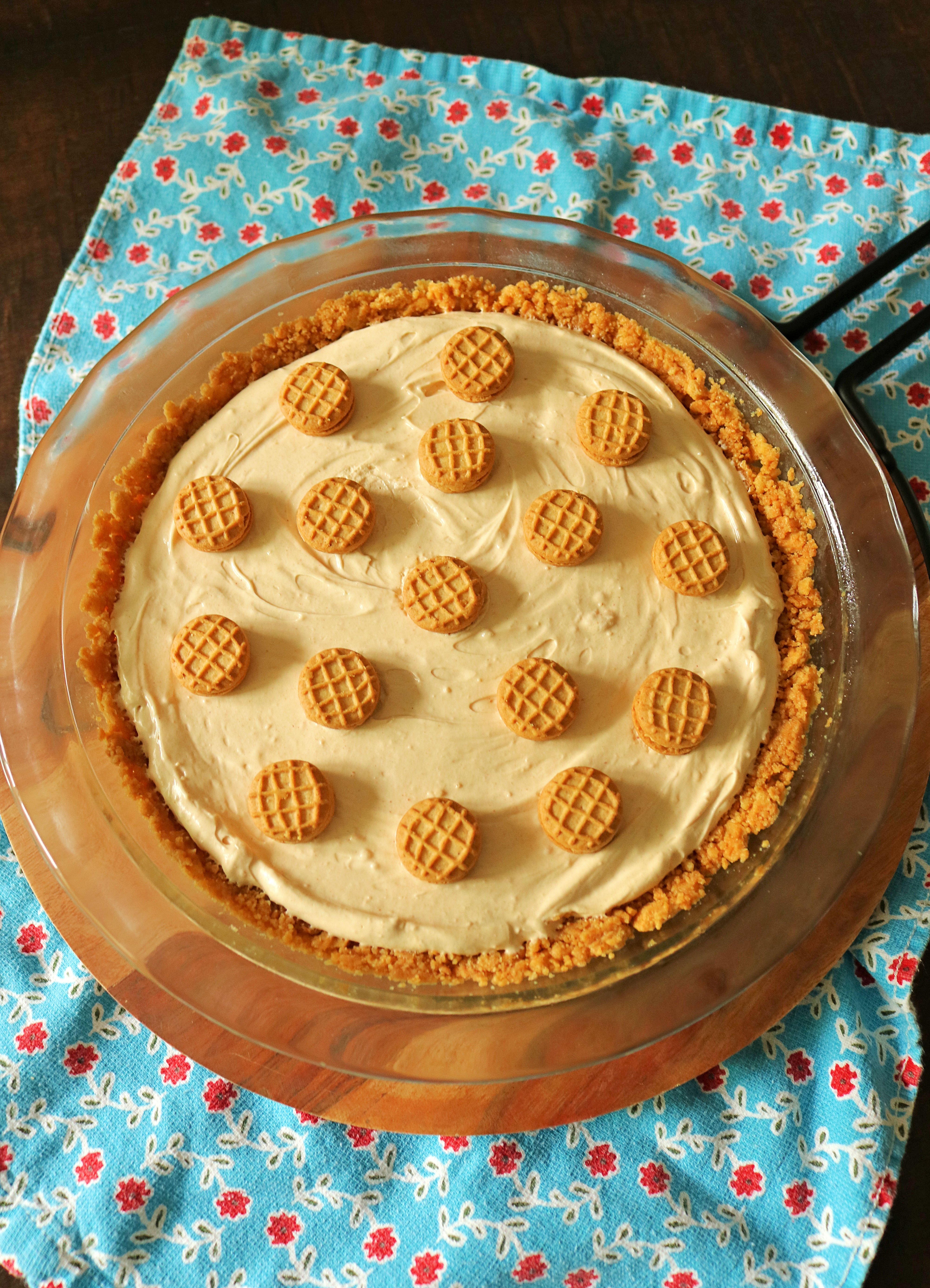 Easy Peanut Butter Pie with Nutter Butter Crust (No Bake) - Kindly Unspoken